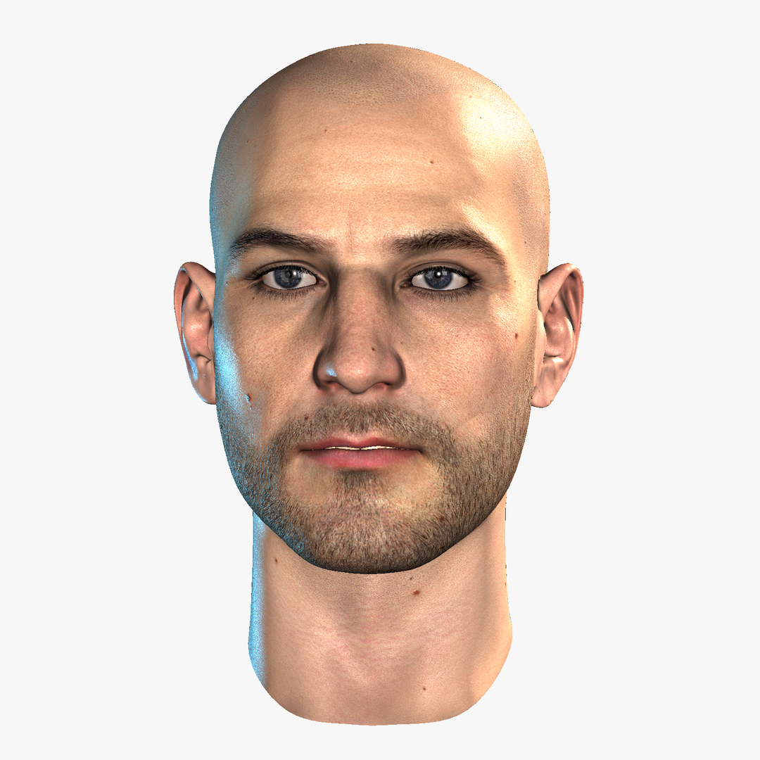 obj male head real-time 12