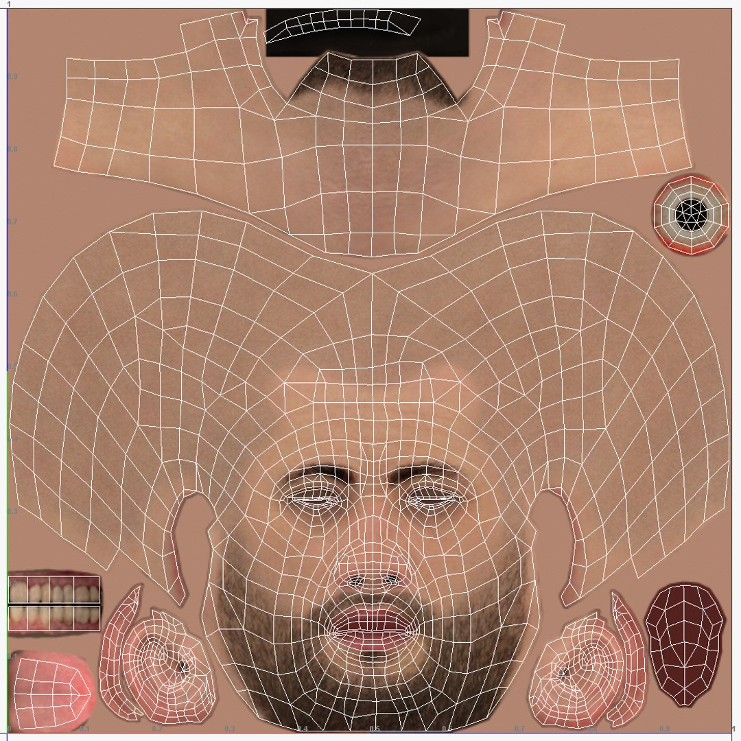 obj male head real-time 12