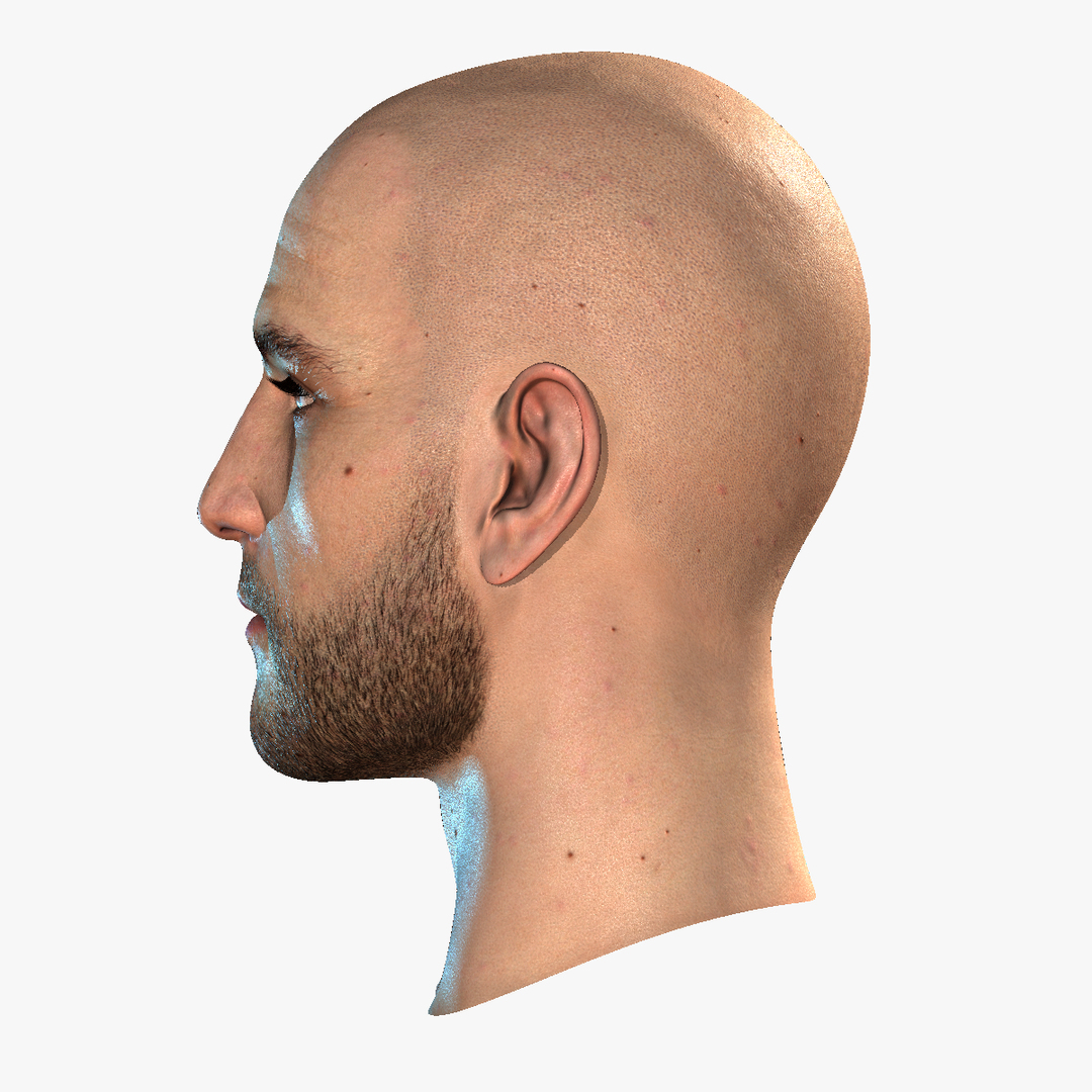 obj male head real-time 12