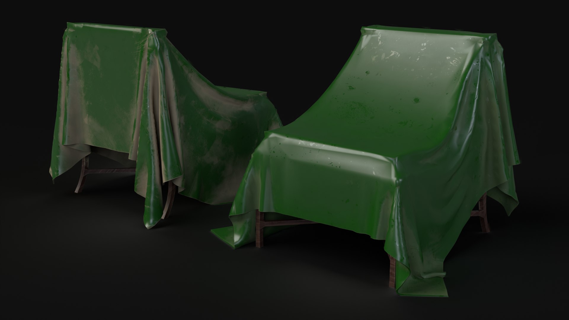 Free Covered Chair Model - TurboSquid 1952071