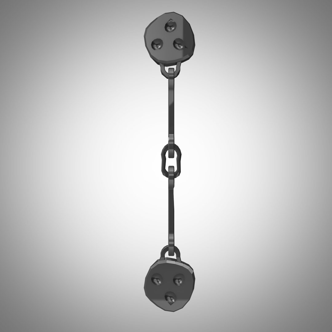 3d model chain shot cannons