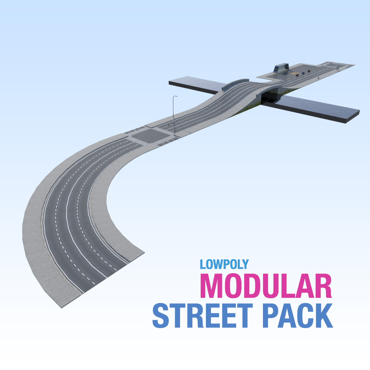 3D modular city street pack - TurboSquid 1323845