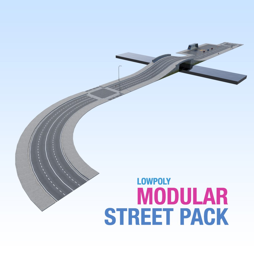 3D Modular City Street Pack - TurboSquid 1323845