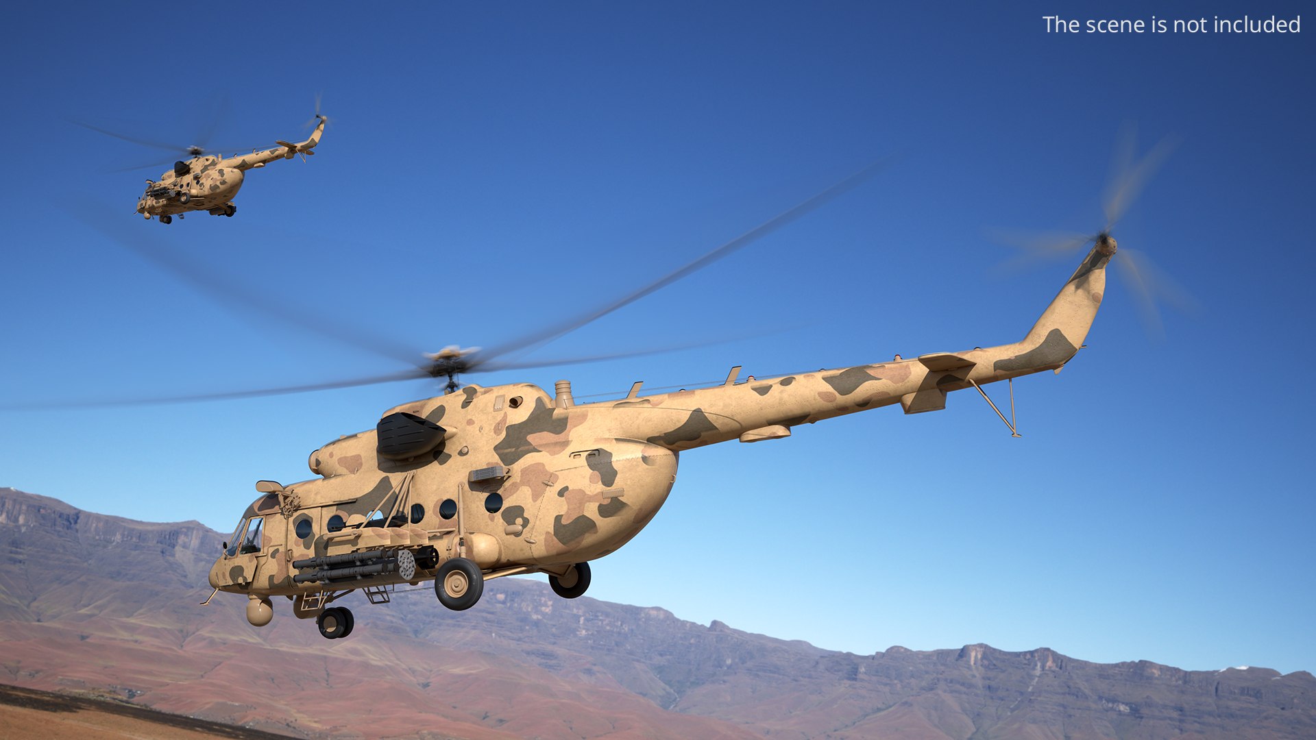 Armed Military Utility Helicopter Desert 3D - TurboSquid 2457329