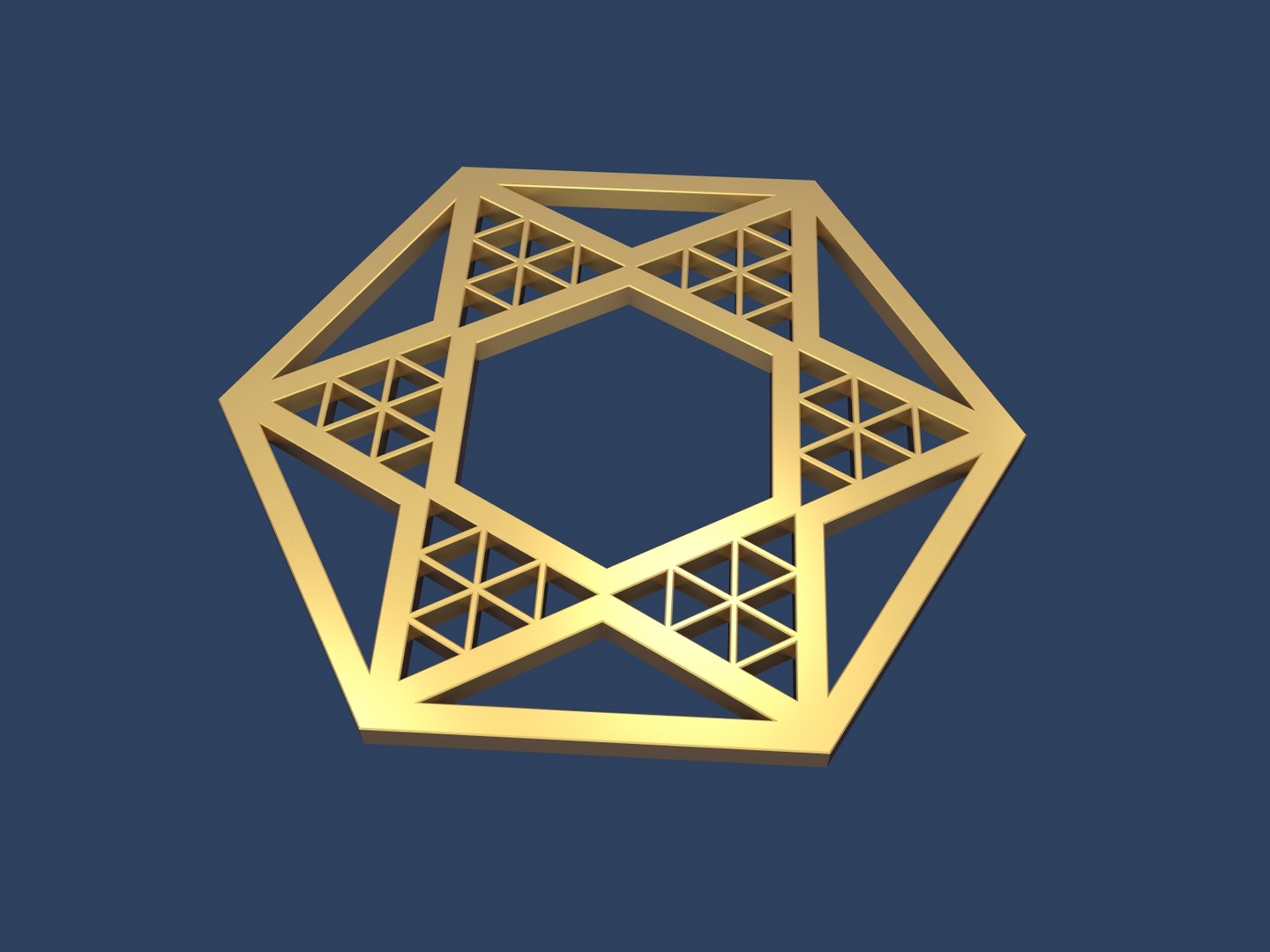 3D Star David Hexagon Model - TurboSquid 1429595