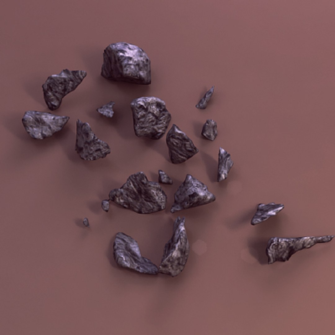 Sharp Rocks Shattered 3d Model