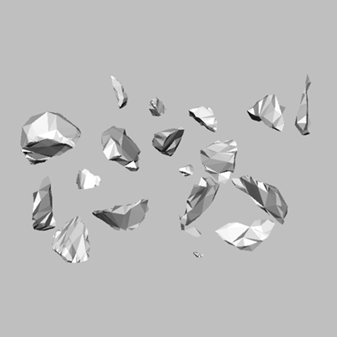 Sharp Rocks Shattered 3d Model