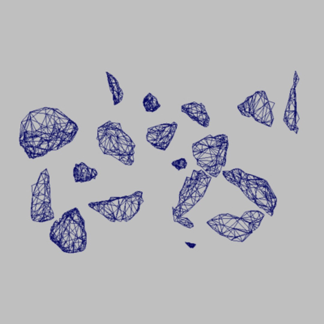 Sharp Rocks Shattered 3d Model