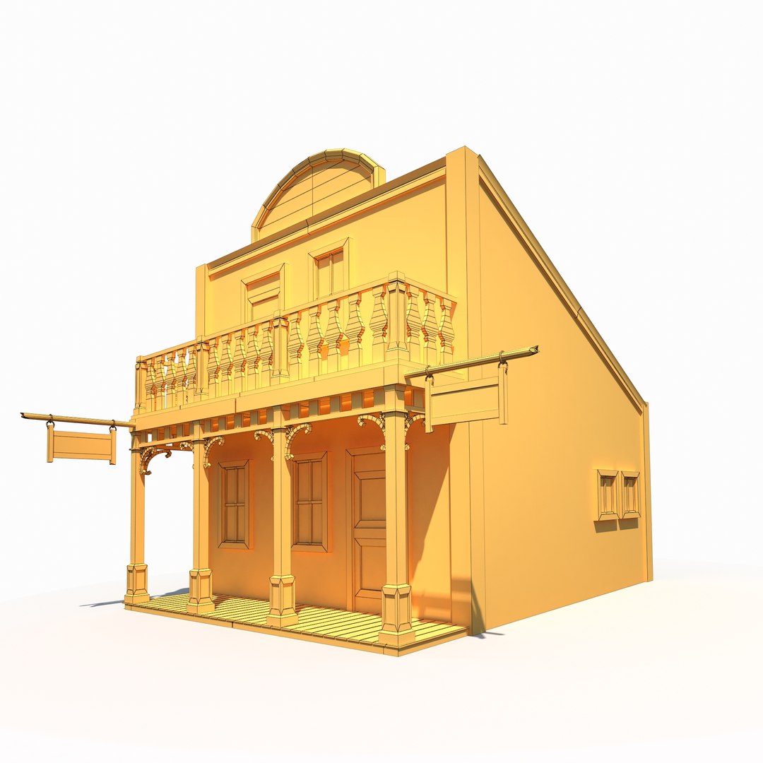 3D Model Old Western Bank - TurboSquid 1219944