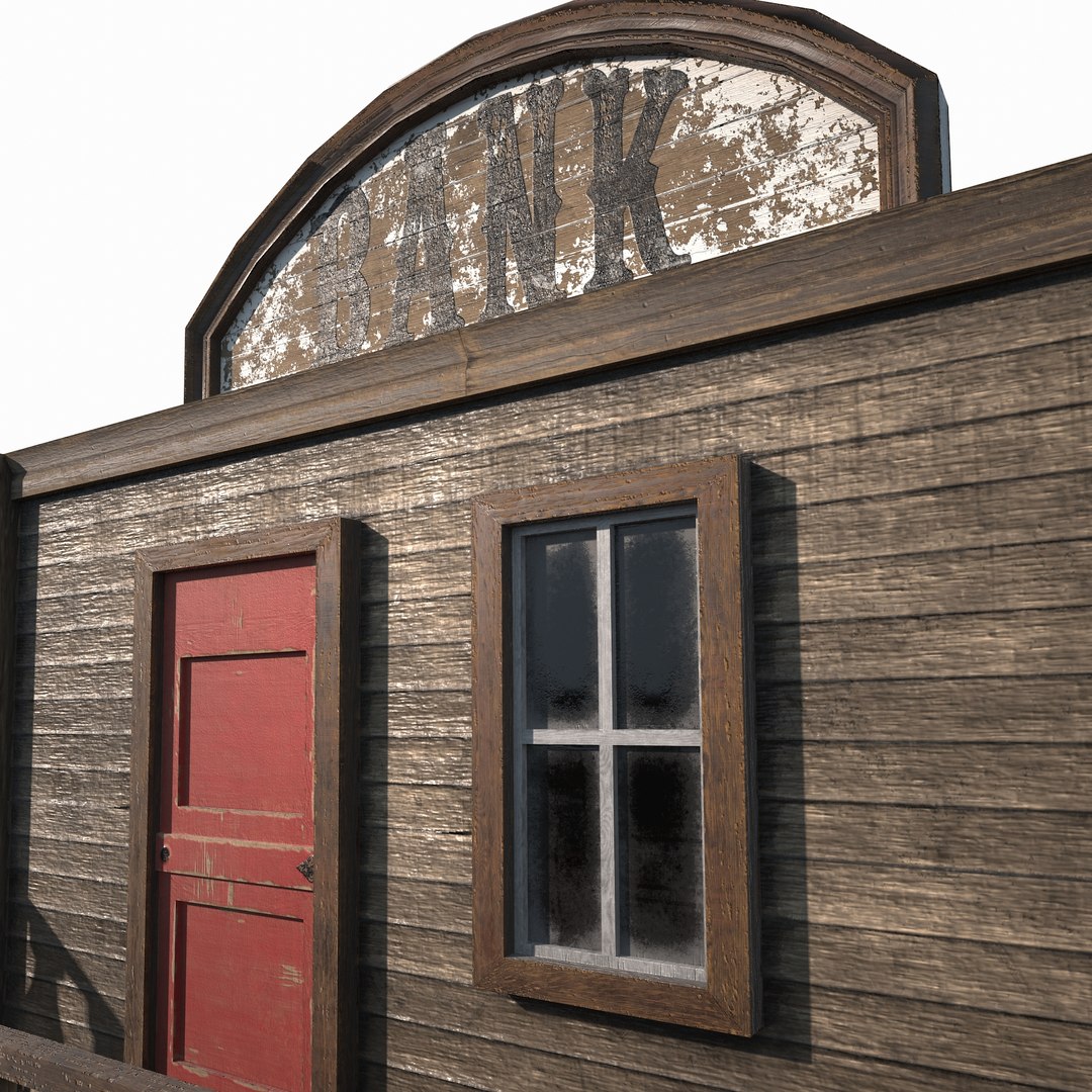 3D Model Old Western Bank - TurboSquid 1219944