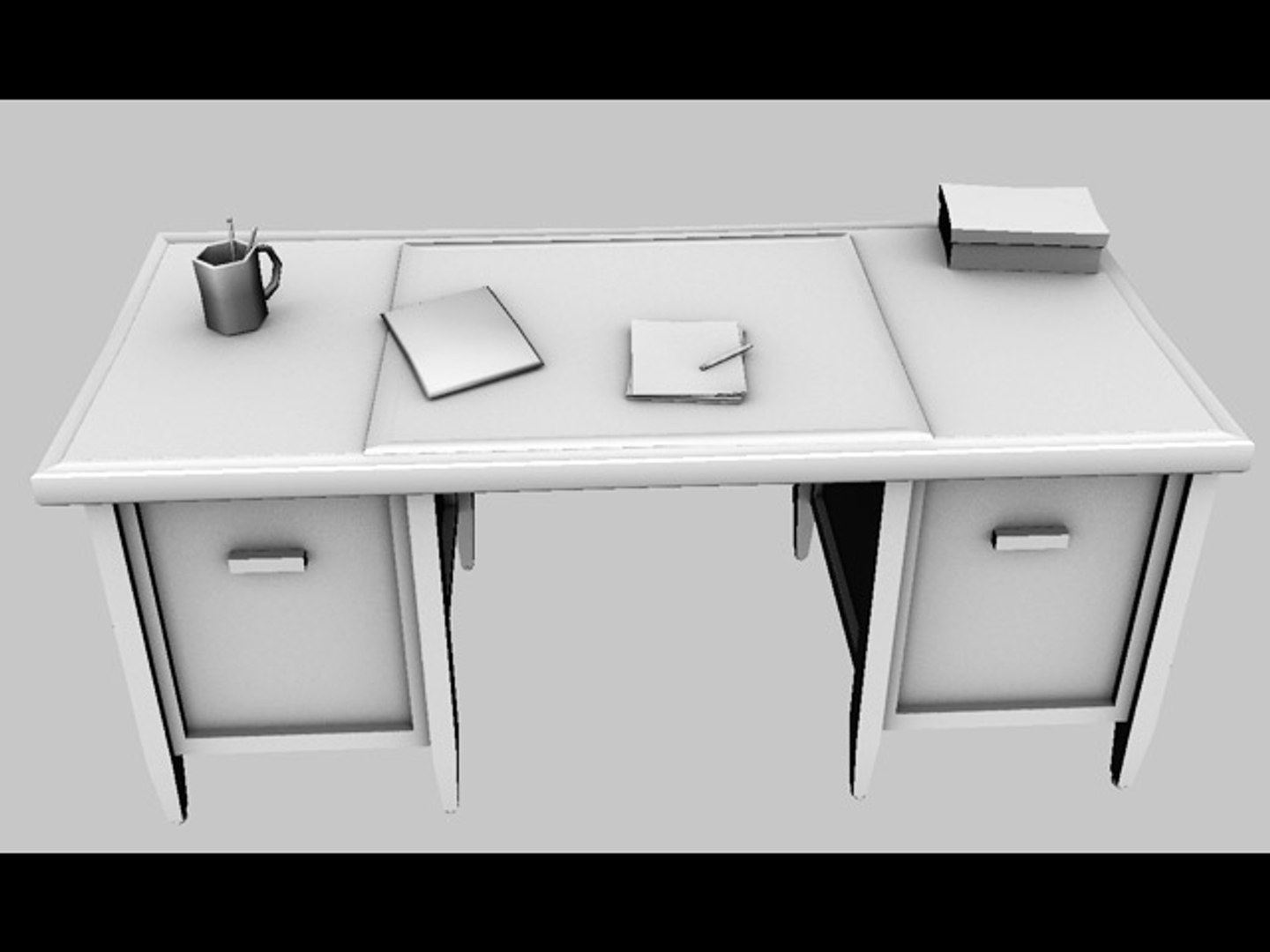 Office Desk 3d Model