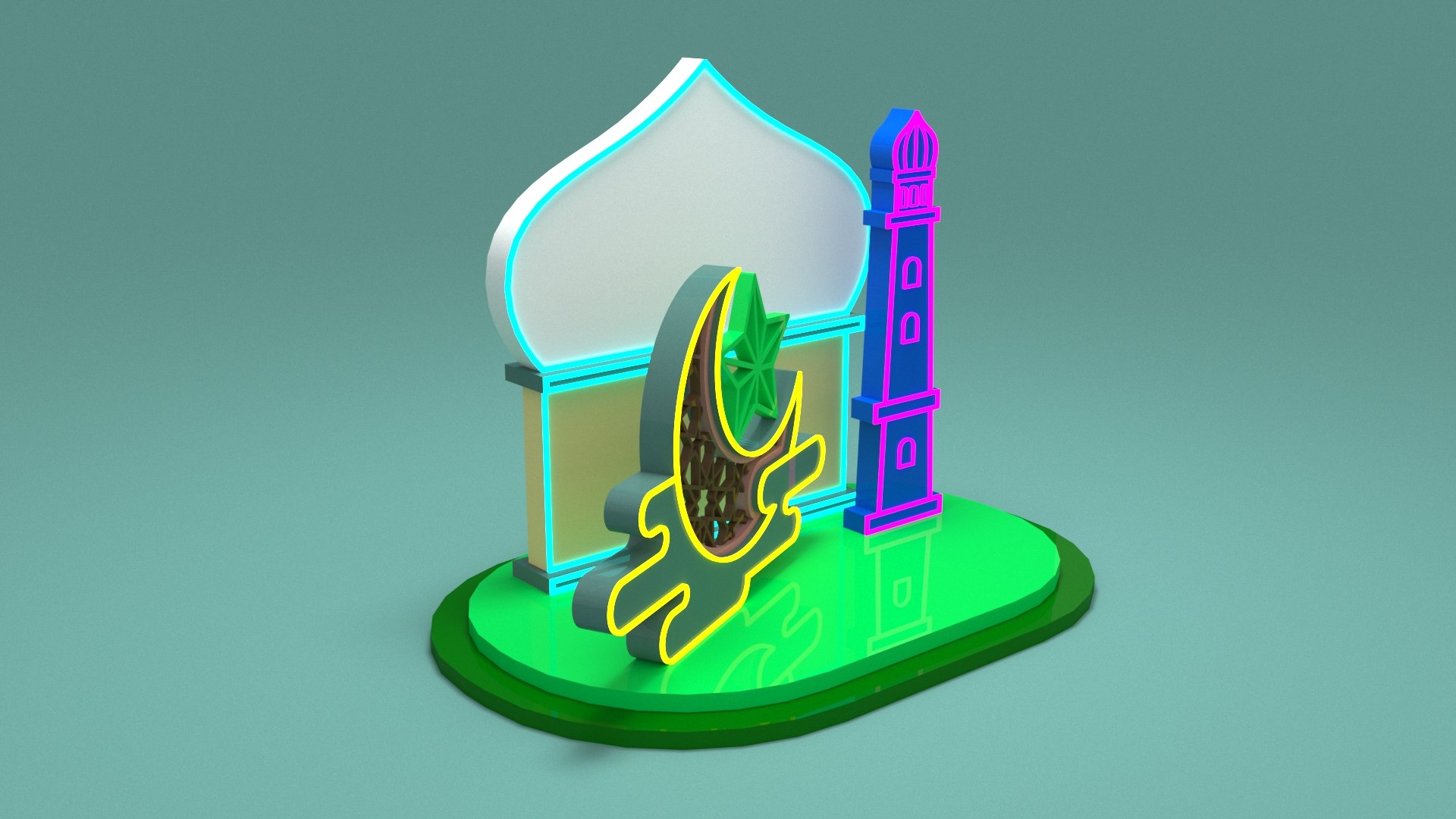 Stand Booth Ramadan Islamic Decoration 3D Model - TurboSquid 2195346