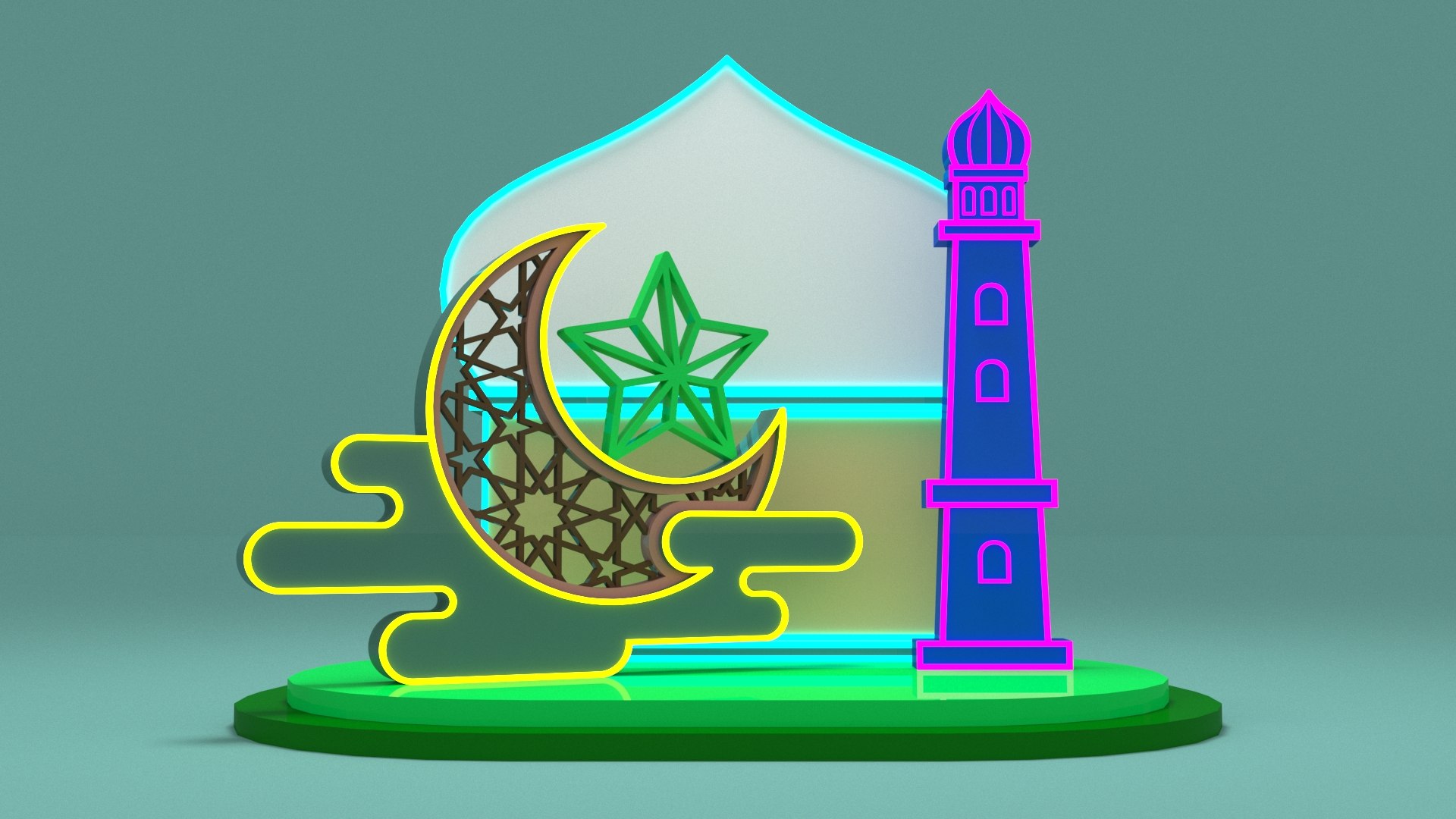 Stand Booth Ramadan Islamic Decoration 3D Model - TurboSquid 2195346