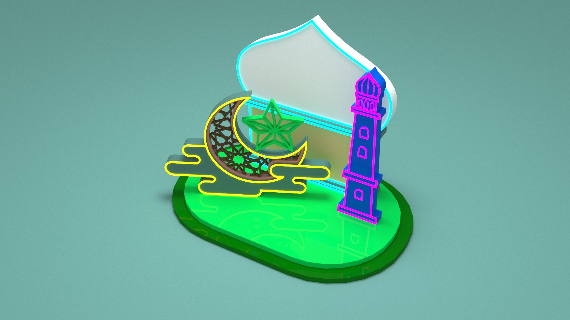 Stand Booth Ramadan Islamic Decoration 3D Model - TurboSquid 2195346