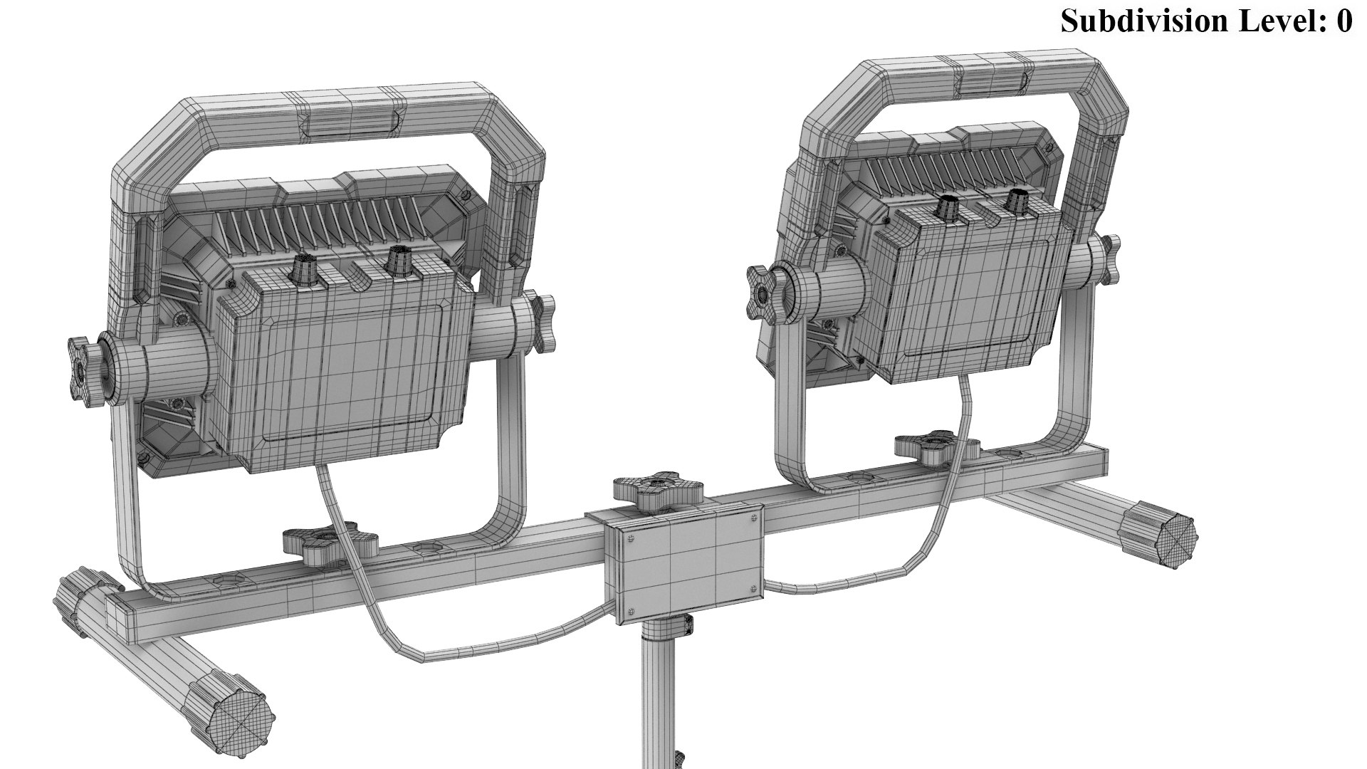 3D Model Detailed Mobile Work Light - TurboSquid 2110192