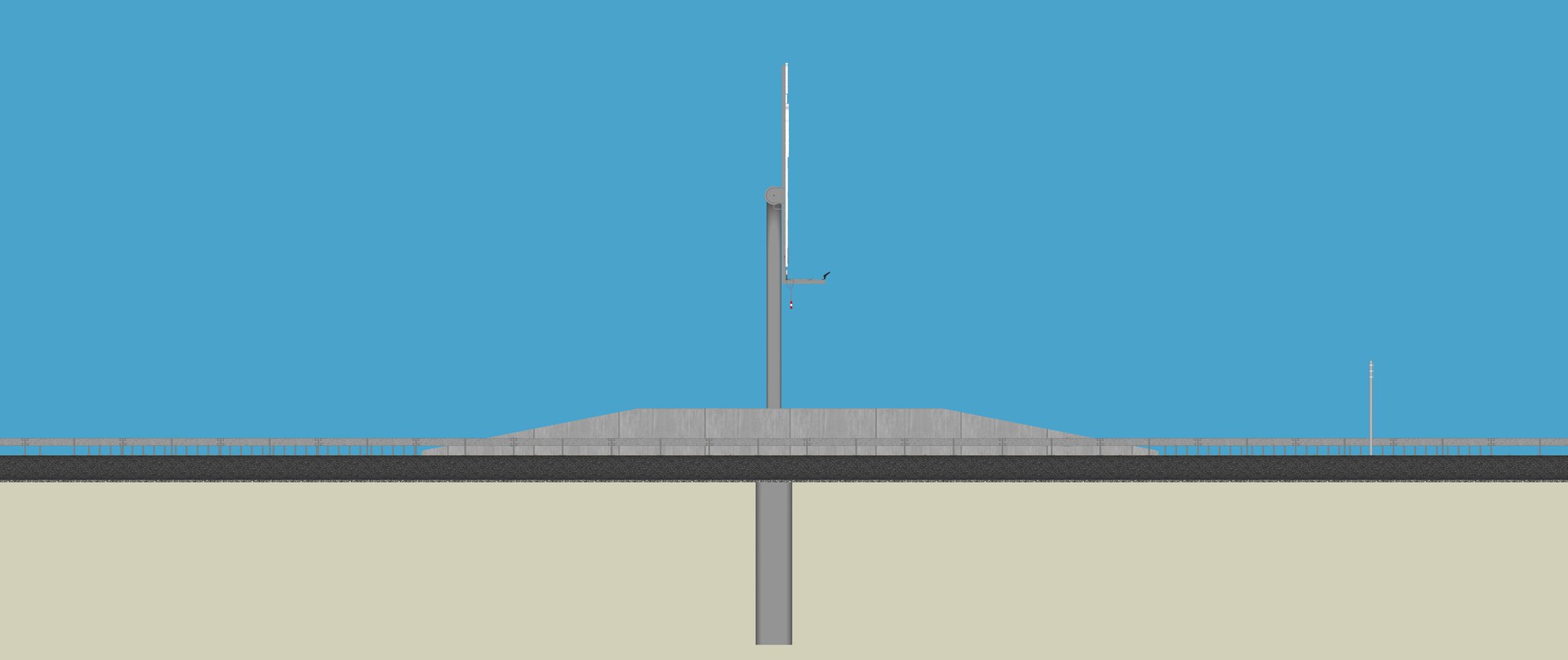 Road Sign Gantry Single and Two Posts model - TurboSquid 1941609