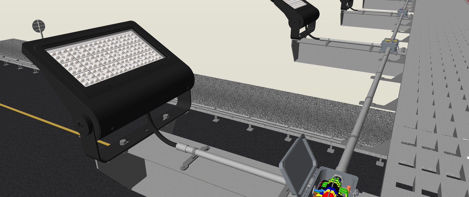 Road Sign Gantry Single and Two Posts model - TurboSquid 1941609