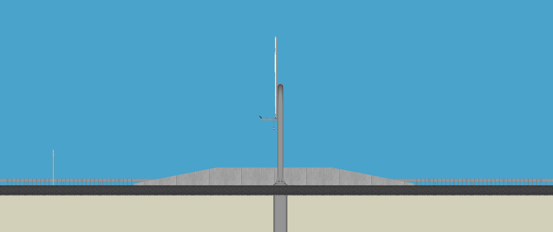 Road Sign Gantry Single and Two Posts model - TurboSquid 1941609