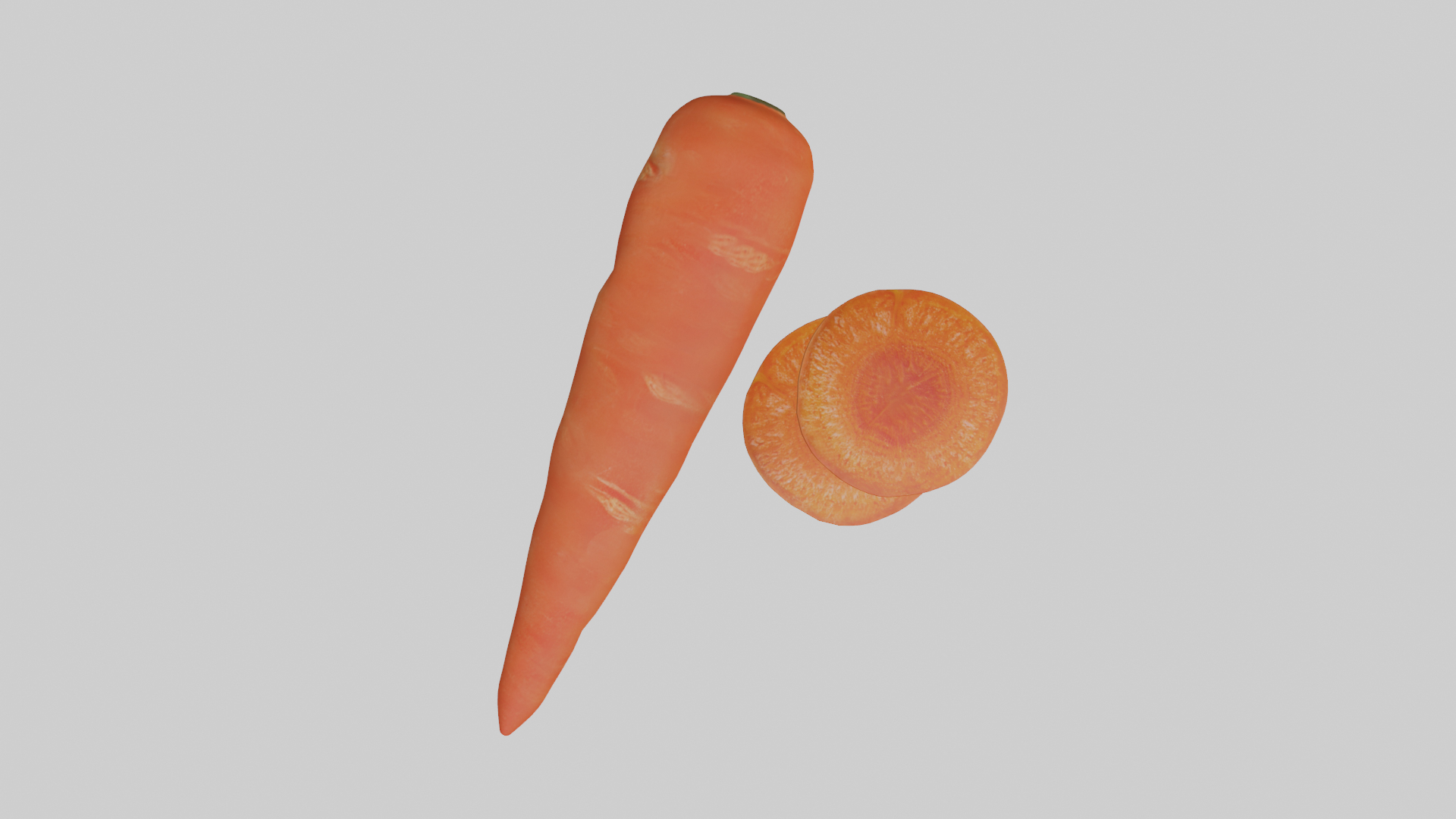 3D Carrot And Carrot Slice - TurboSquid 1997849