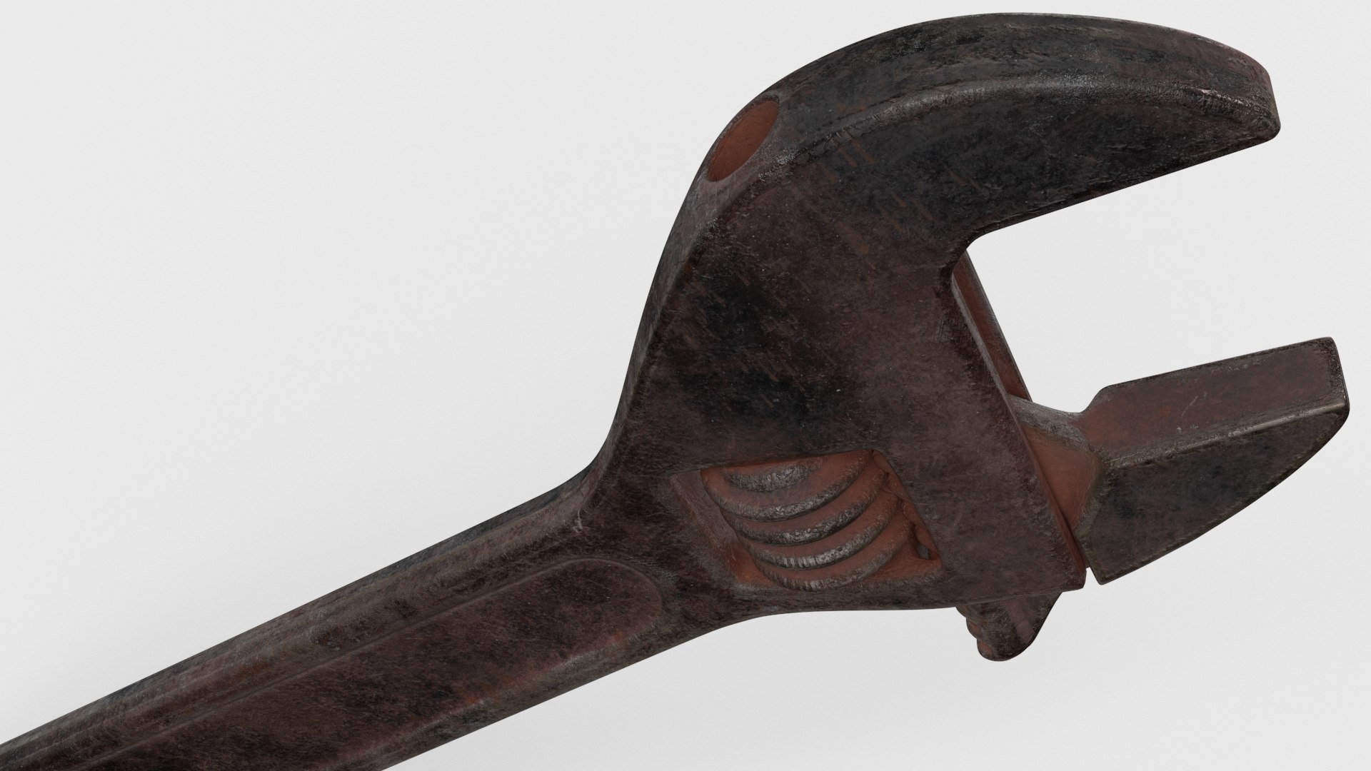 3D Adjustable Wrench Old Rusty - TurboSquid 2122169