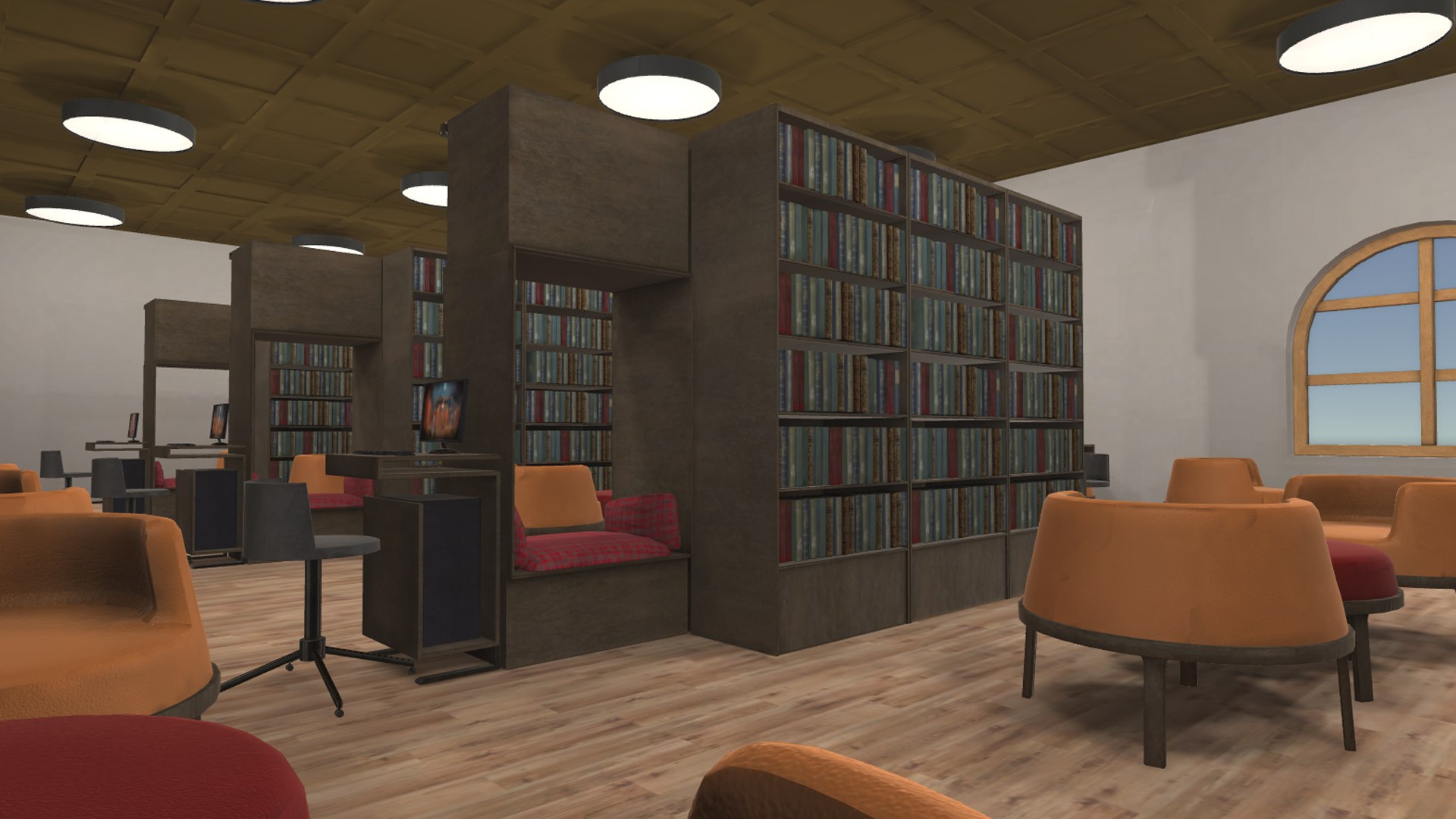Vr library - interior 3D model - TurboSquid 1427425