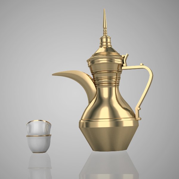 dallah coffee 3d model
