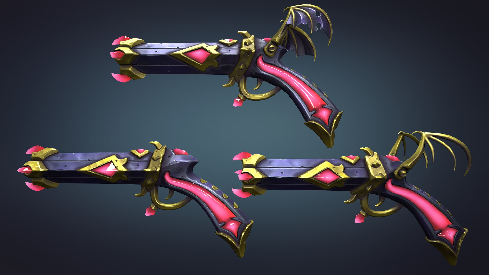 Vampire Pistol 3D Model - TurboSquid 2094792