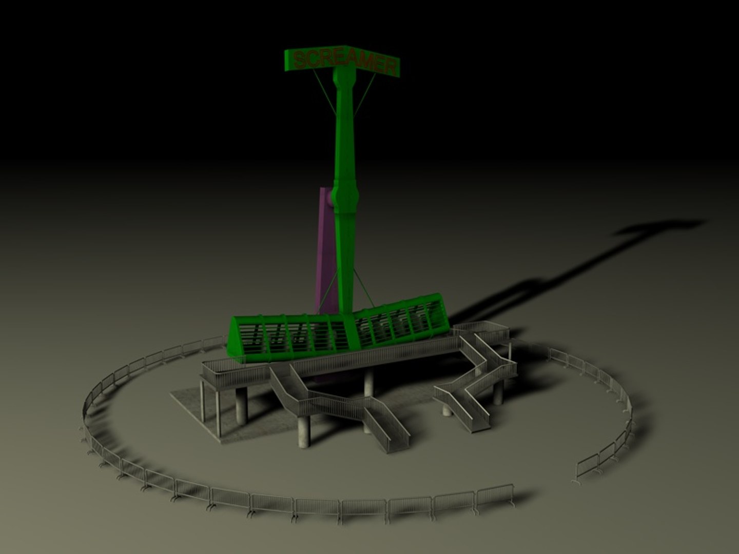 3d Screamer Ride Model