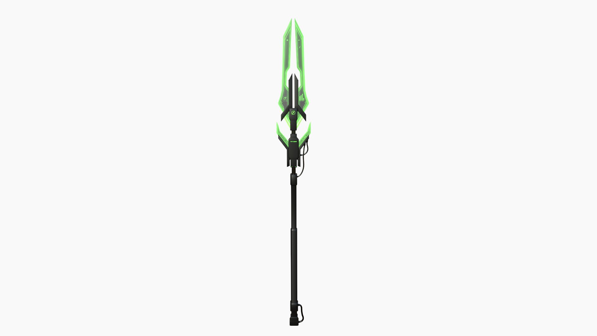 3D SciFi War Spear A03 Black Green - Sci Fi Weapon Design model ...