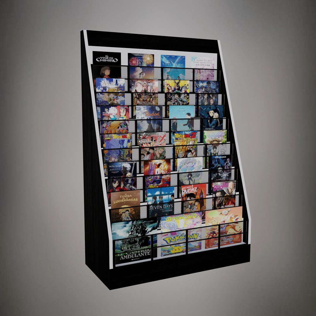 3D Video Rack - Estante De Video - Low Poly - TurboSquid 1730533