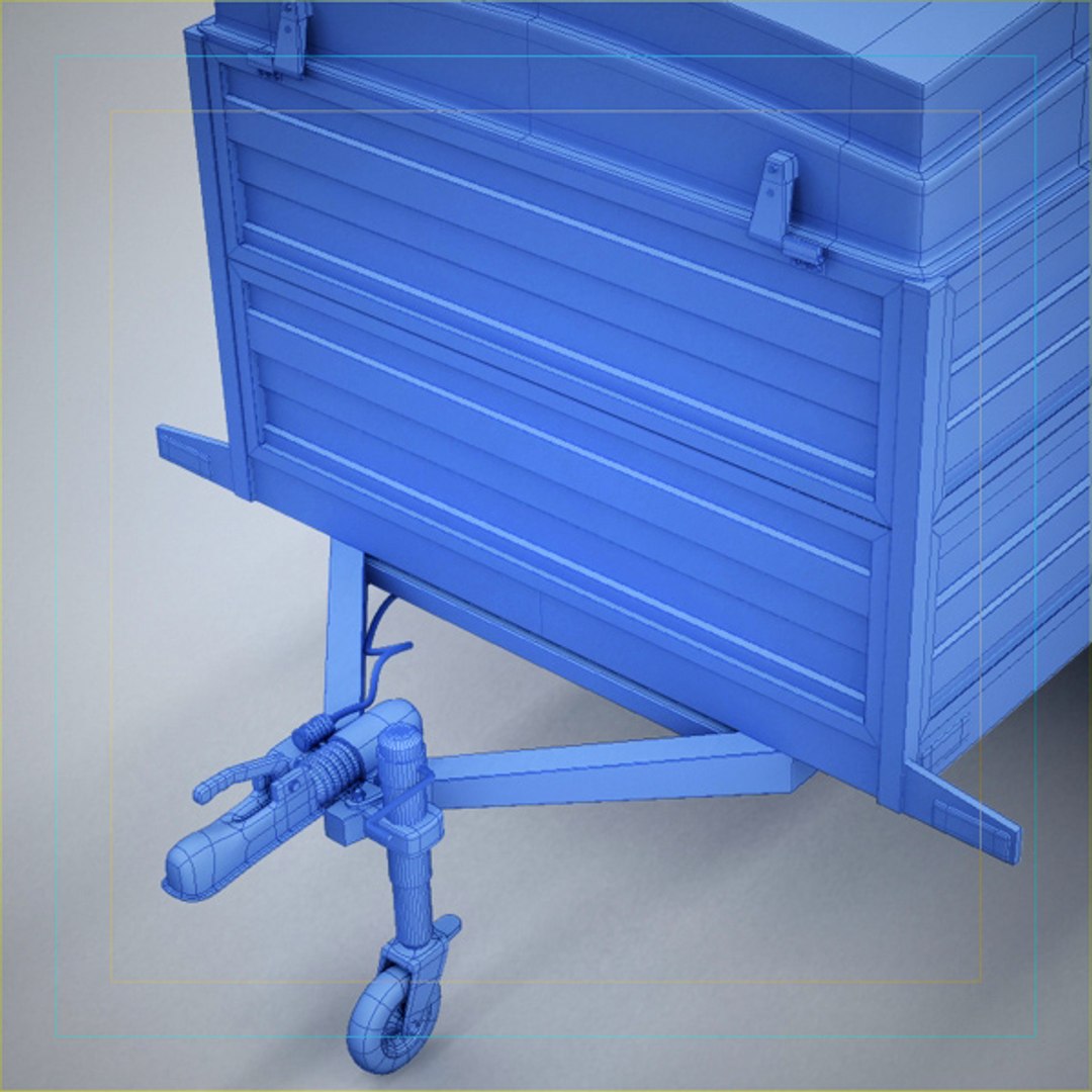 Small Trailer 3d Model