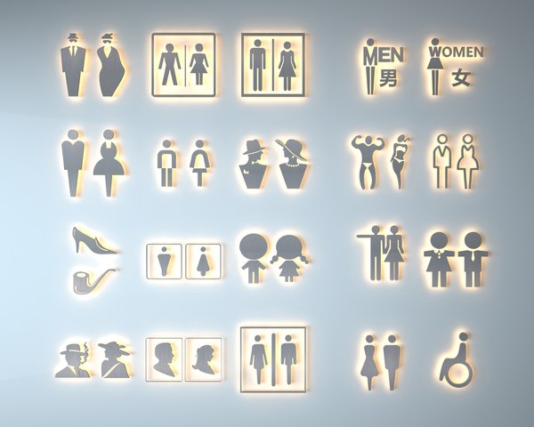 3D model toilet signs - TurboSquid 1626478