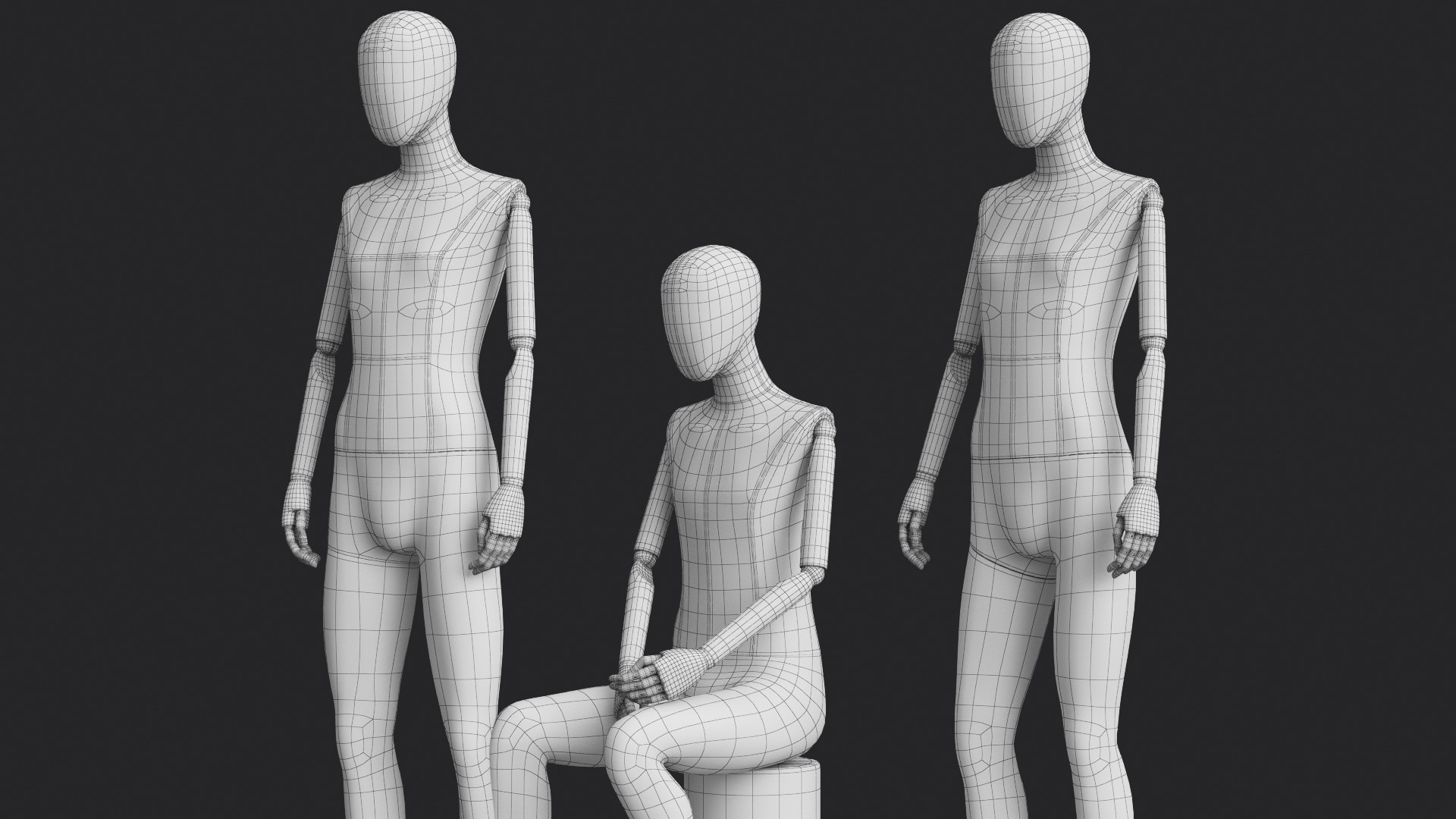 Male Female Mannequins 3D model - TurboSquid 1962352