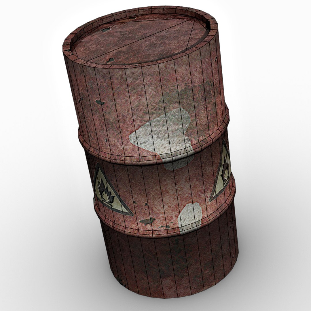 explosive barrel 3d model