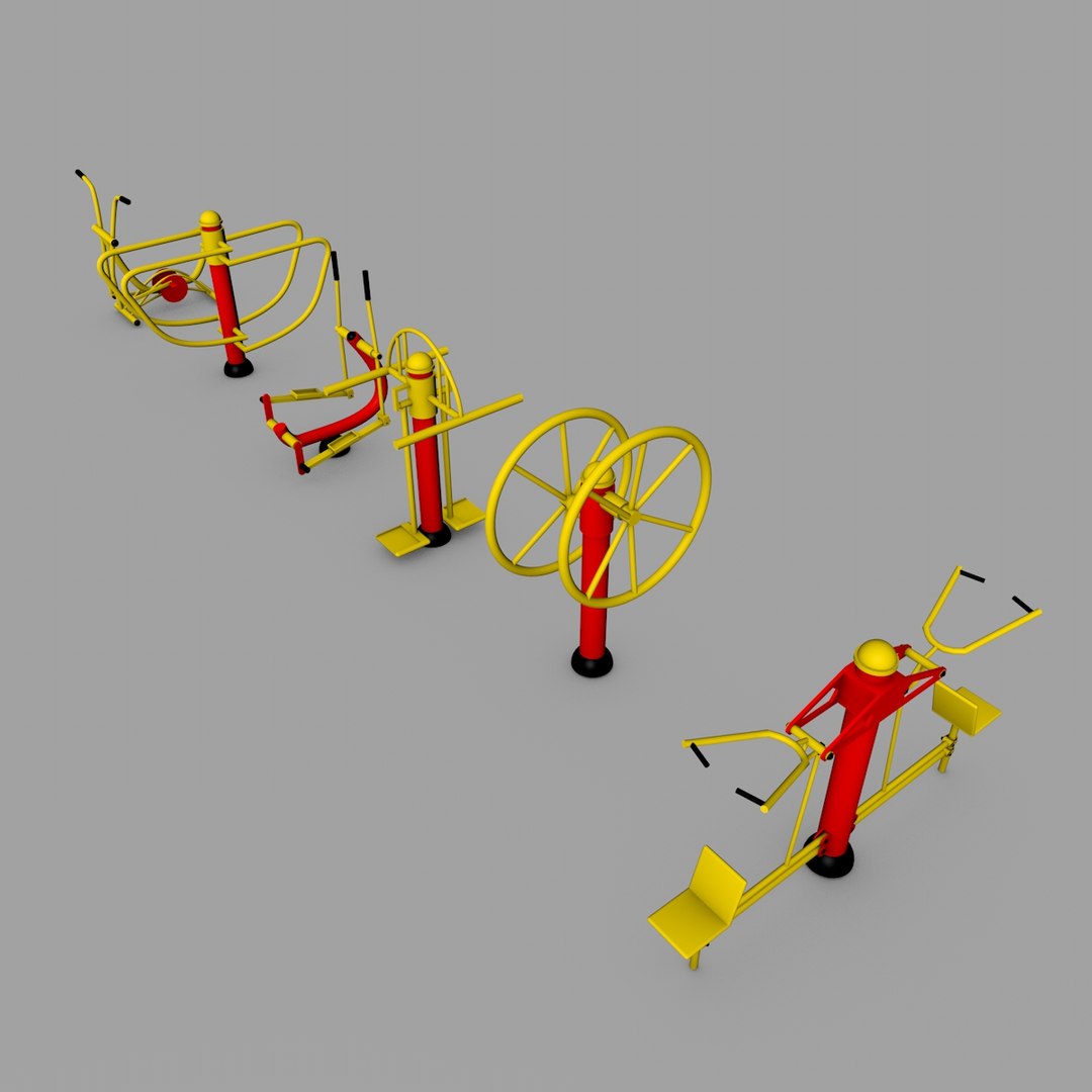 Park Gym Machines 3D Model - TurboSquid 1584089