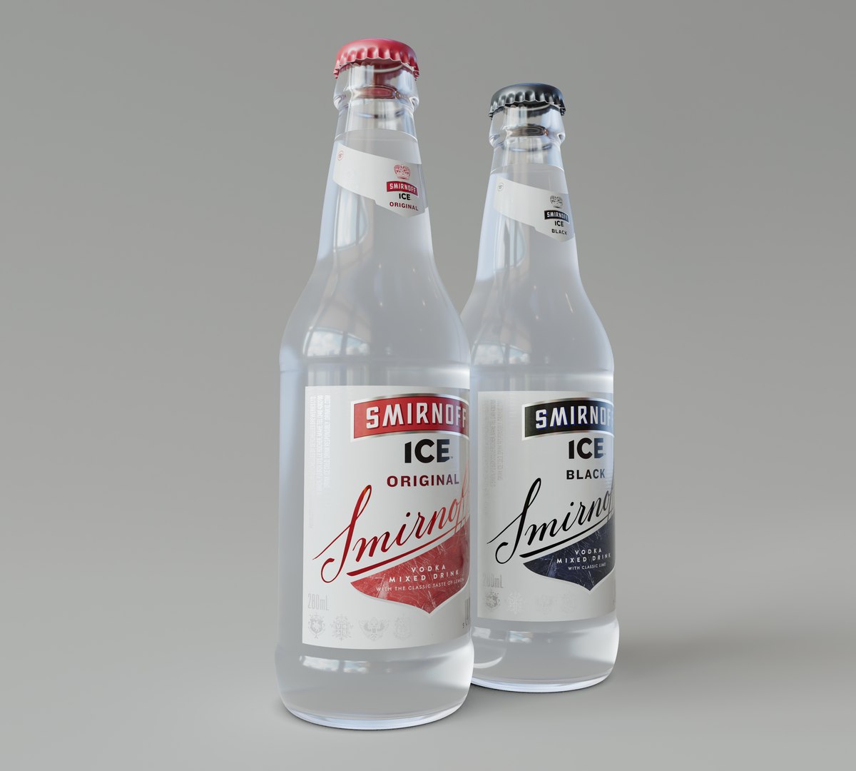 Smirnoff Ice Beverage Bottles 3D Model - TurboSquid 2132661