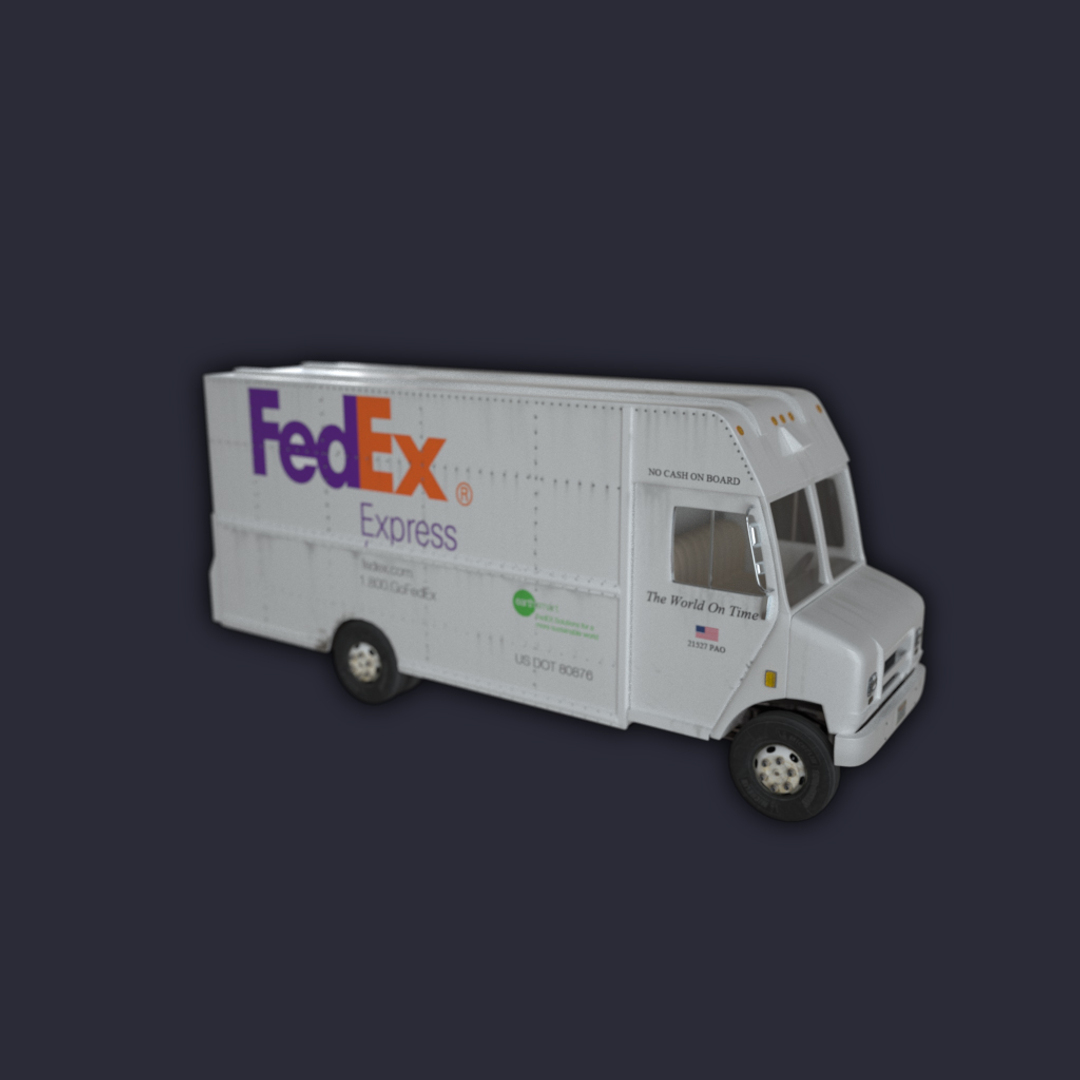 Realistic Delivery Truck 3d Model