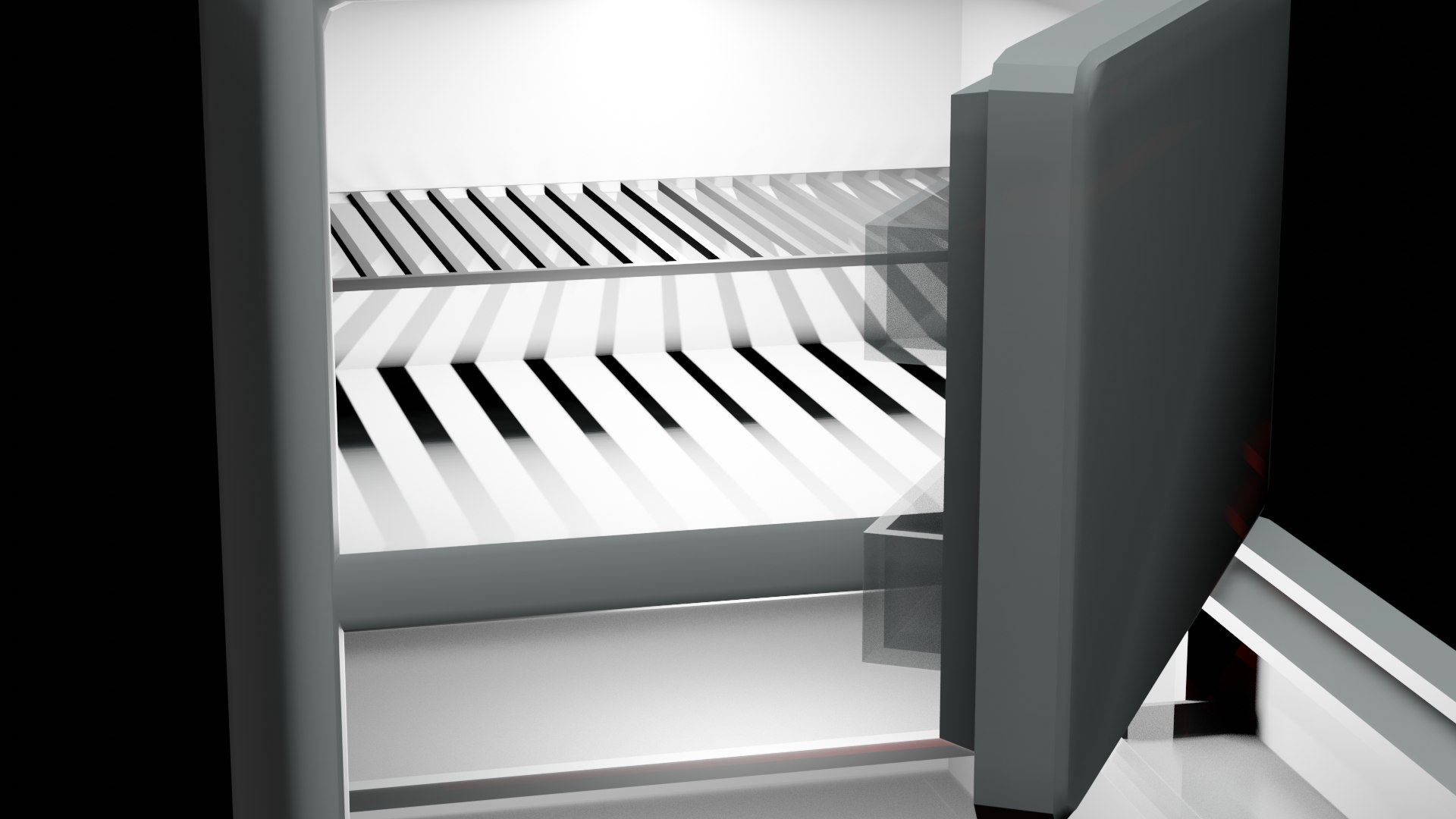 3D Simple Fridge With Freezer - TurboSquid 2035315