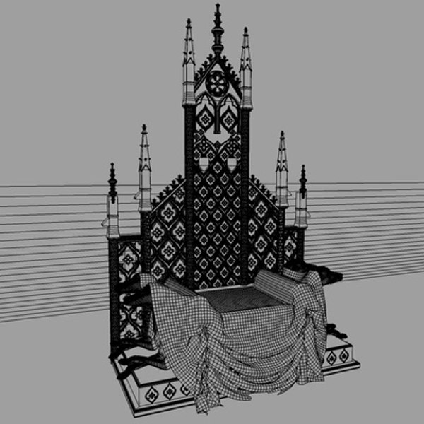 3d queens throne model
