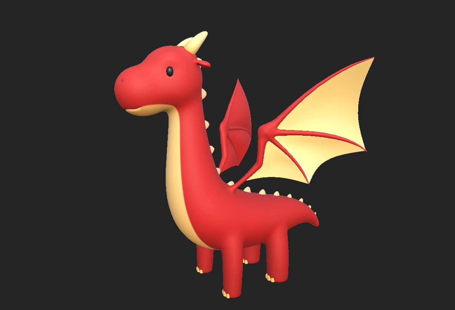 3D Dragon Cartoon Model - TurboSquid 1500561