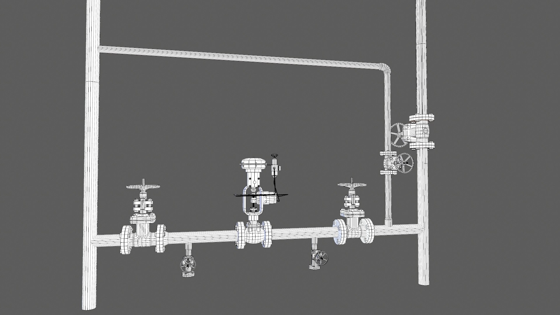 Valves And Pipe Model - TurboSquid 2324132