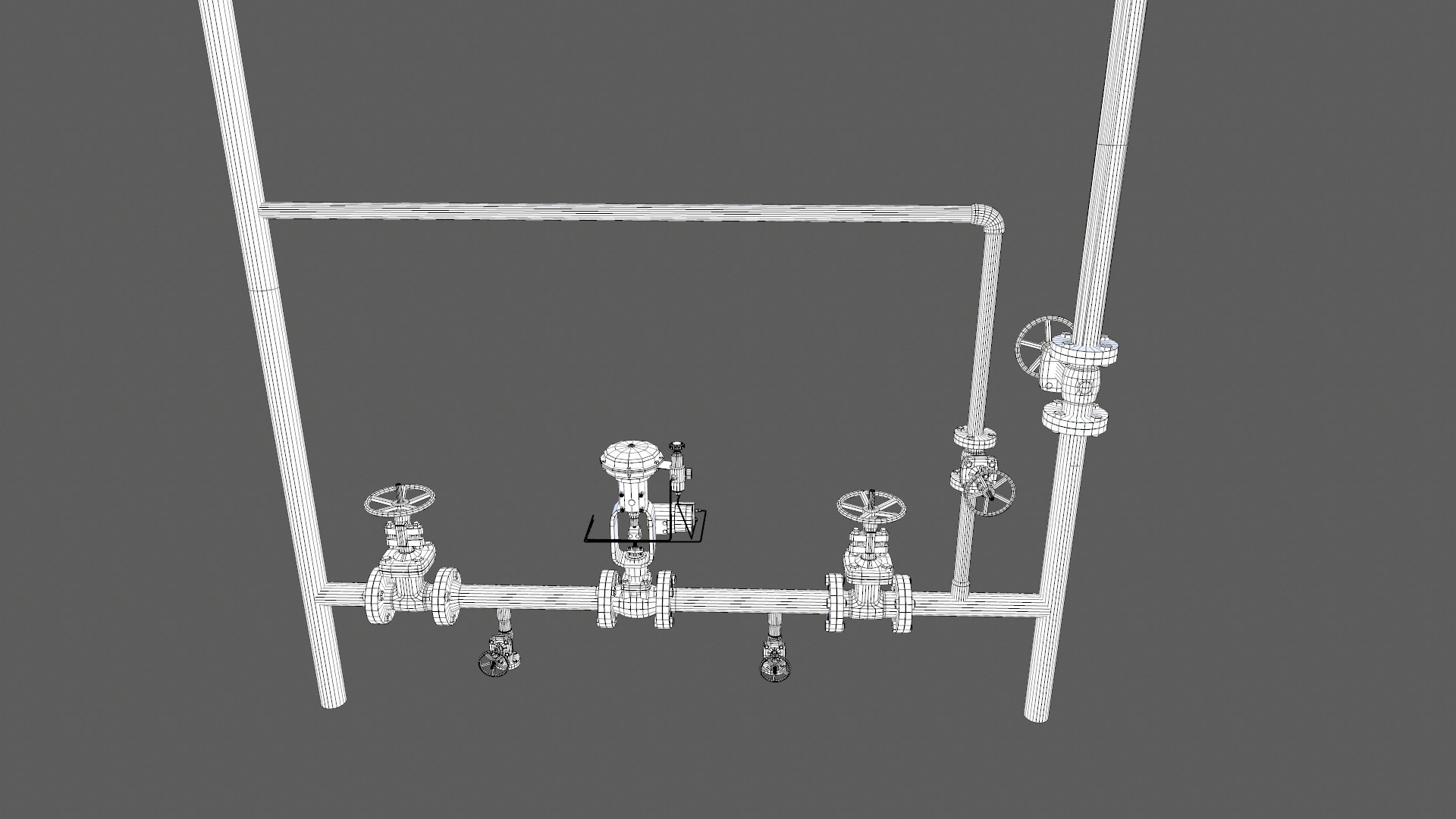 Valves And Pipe Model - TurboSquid 2324132