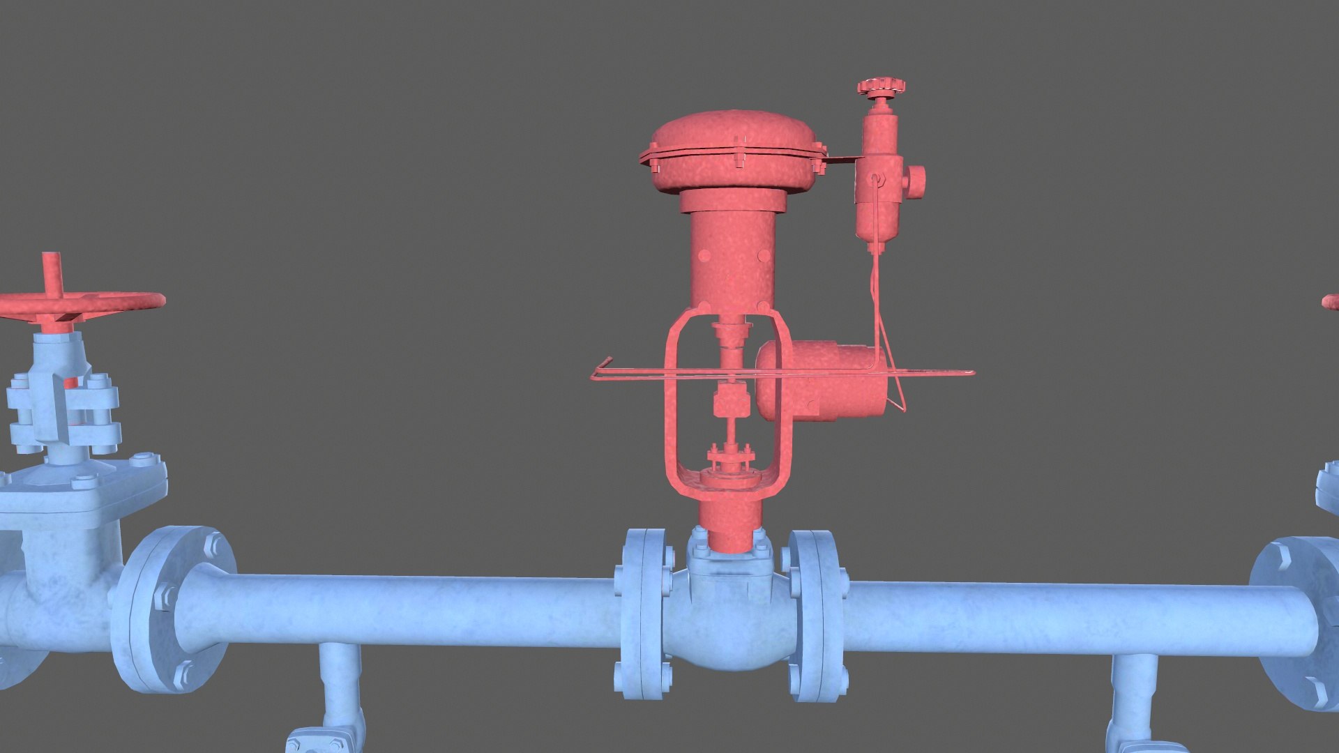 Valves And Pipe Model - TurboSquid 2324132