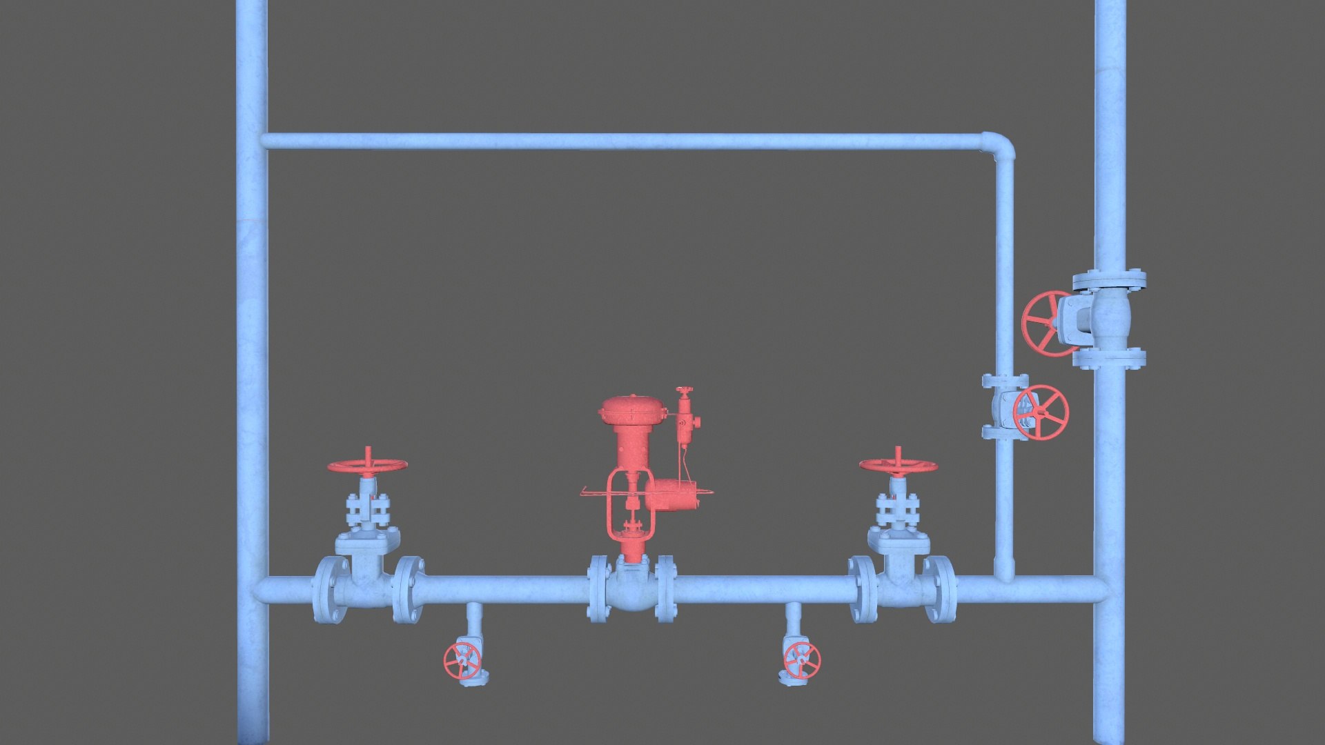 Valves And Pipe Model - TurboSquid 2324132