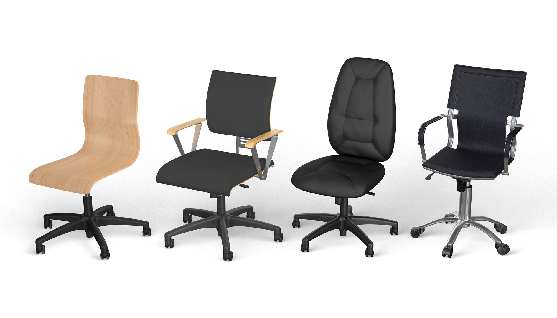 Office Chairs Set 3D Model - TurboSquid 2216854