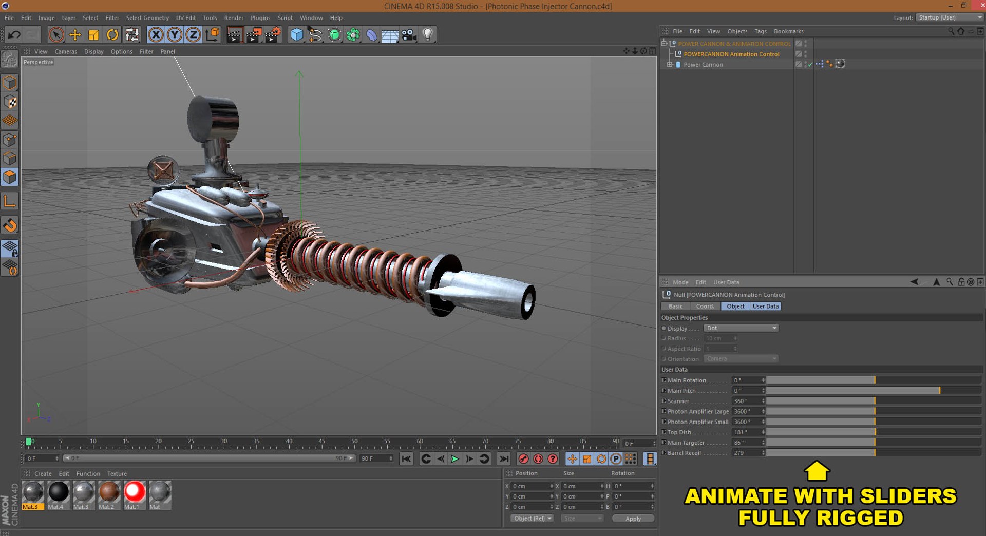 3d Fully Rigged Animation Sliders Model