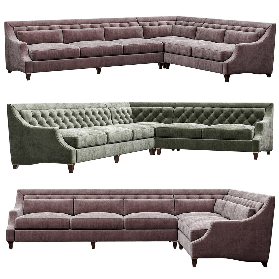 Baker Max Sectional Sofa 3D Model - TurboSquid 1866152