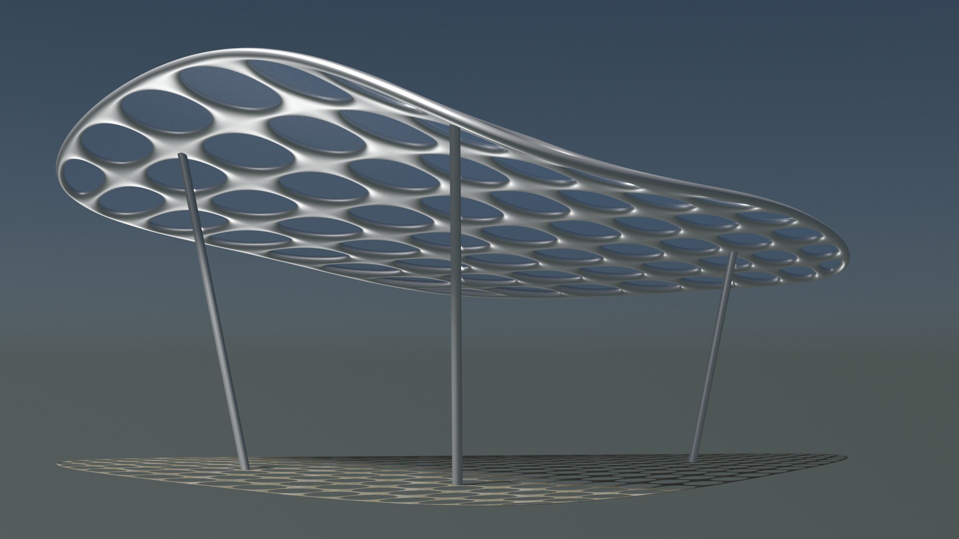 3D Parametric Pavilion Model 2348 Model - TurboSquid 2166078