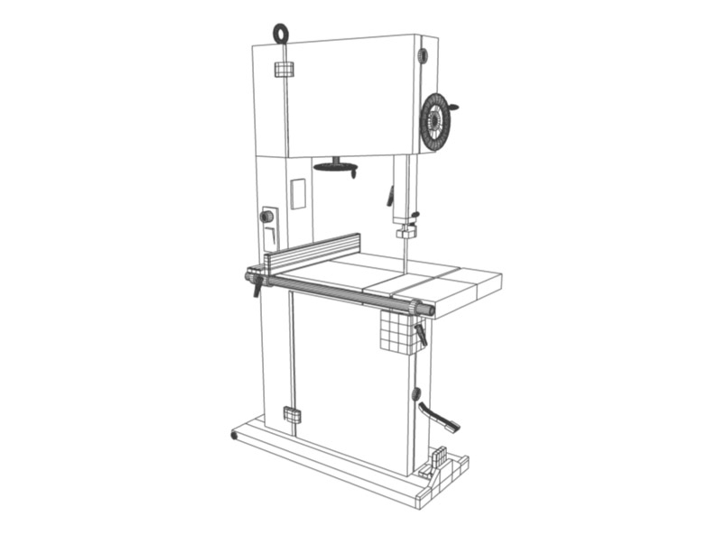 3d woodworking bandsaw model