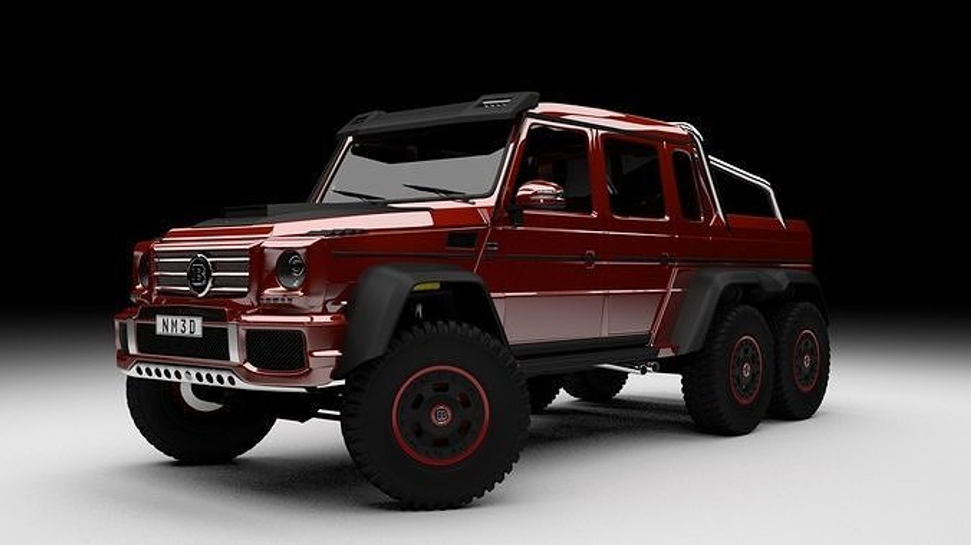 3D Model Brabus G63 6x6 - TurboSquid 2002307